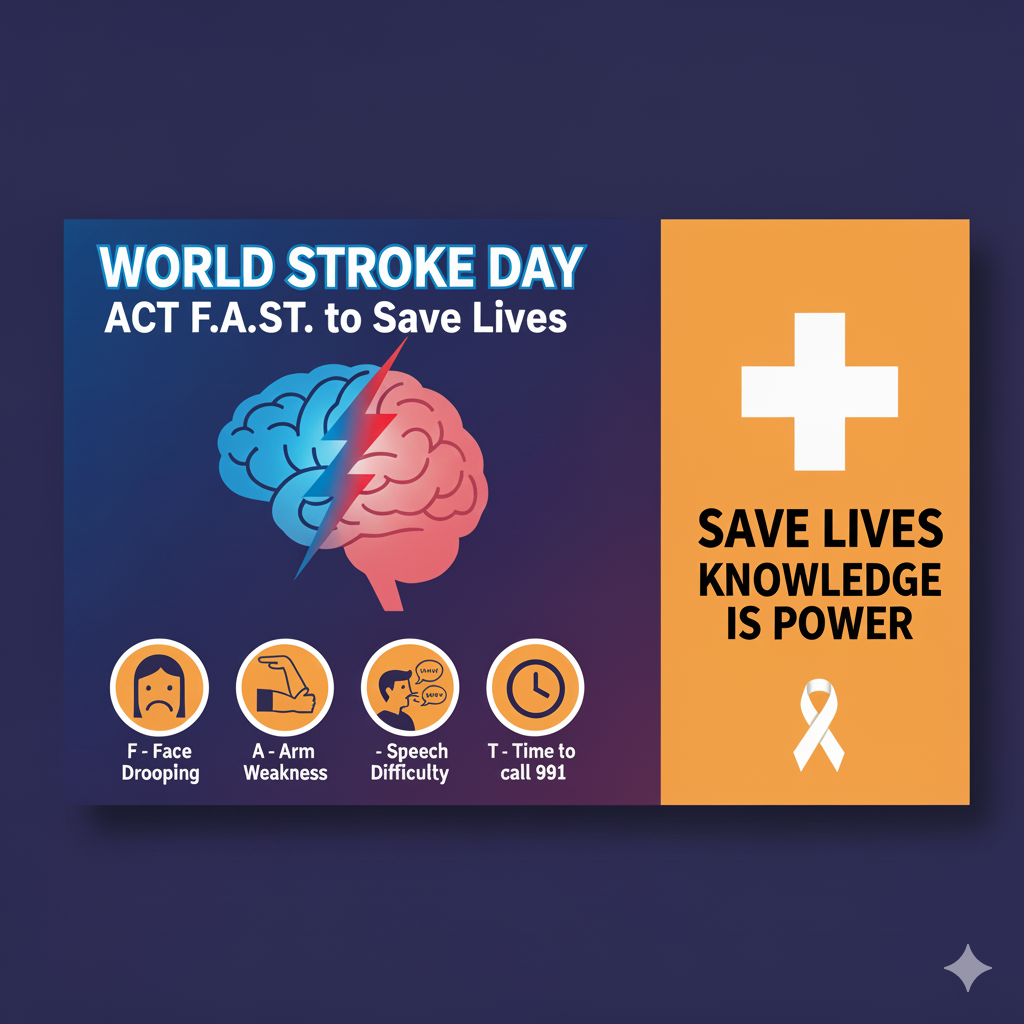 World Stroke Day: Act F.A.S.T. to Save Lives | Recognize Stroke Early ...