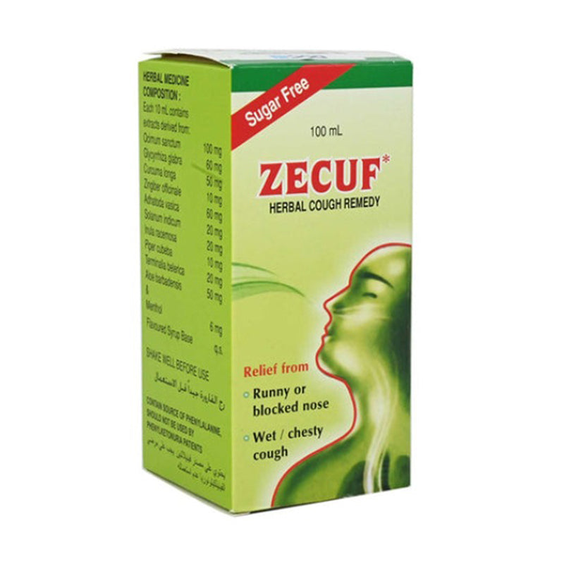 ZECUF SUGAR FREE COUGH SYRUP 100 ML – Online Pharmacy Qatar Truth Care